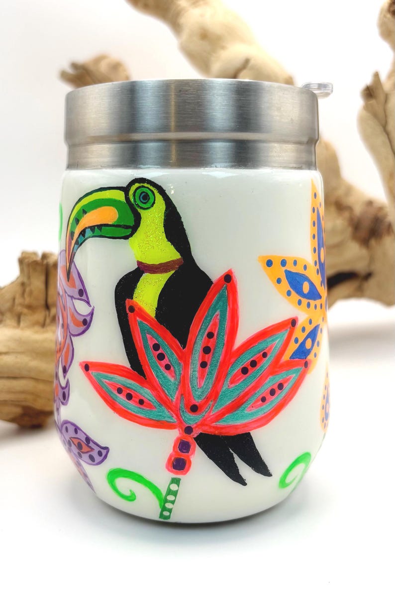 Stanley Wine 'go Tumbler' 10 Oz-'toucan Time' Toucan Bird With Bright ...