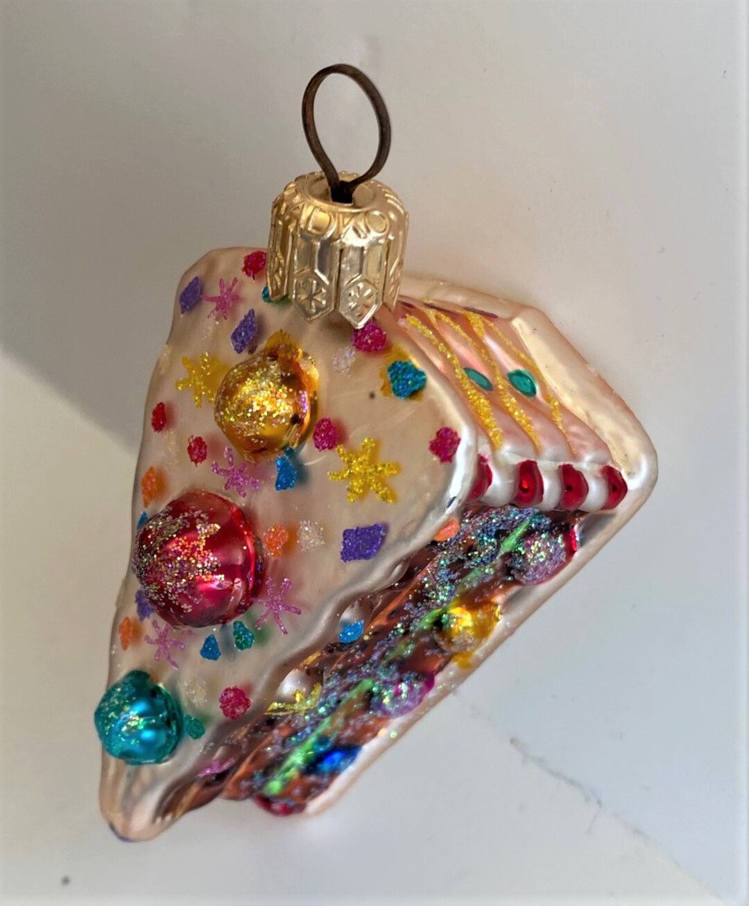 Christopher Radko Just Desserts Art Glass Christmas Cake - Etsy