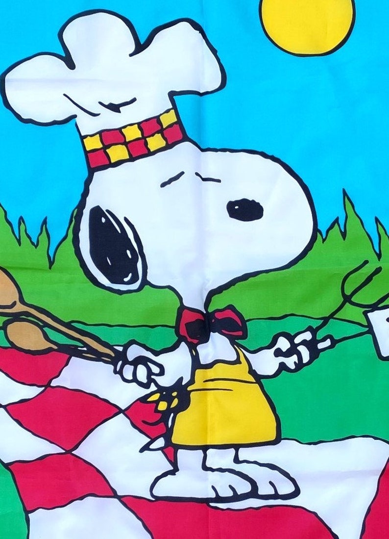 Snoopy Porch Flag Unused 28 X 40 BBQ Chef Barbecue Cook Picnic Cookout ...