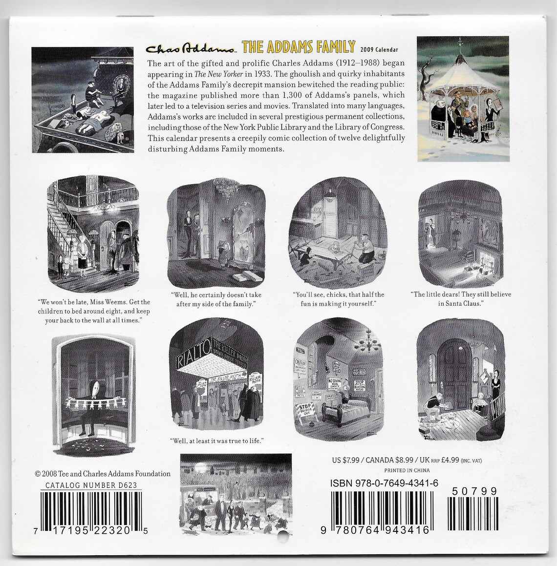 Edward Gorey Calendar Gashlycrumb Tinies Addams Family | Etsy