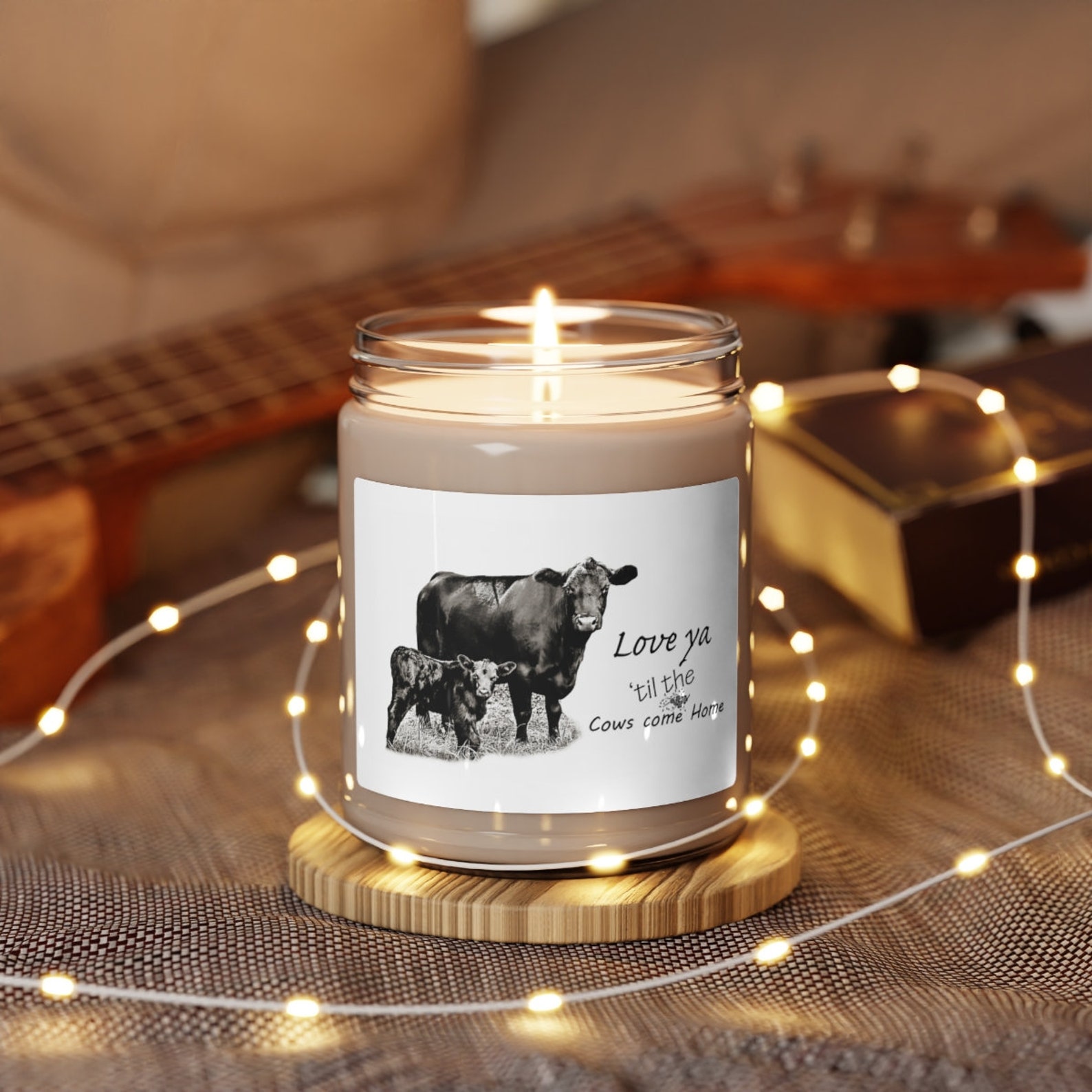 Black Angus Cow Calf Pair Cow Quote Scented Soy Candle 9oz - Etsy