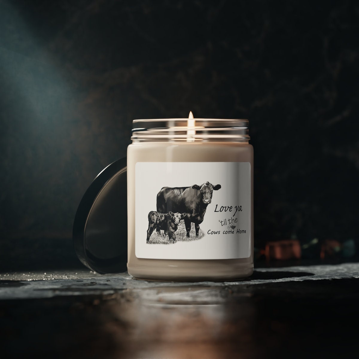 Black Angus Cow Calf Pair Cow Quote Scented Soy Candle 9oz - Etsy