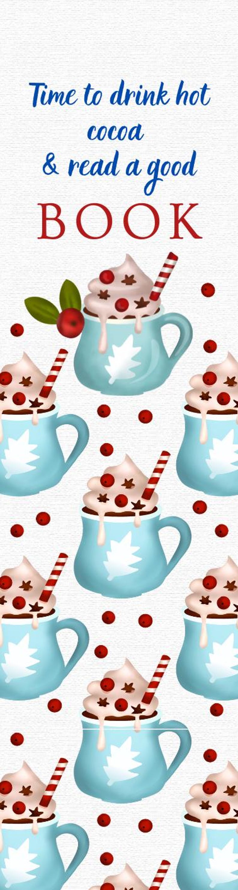 Christmas Holiday Bookmarks | Digital Printable Bookmarks | Printable ...