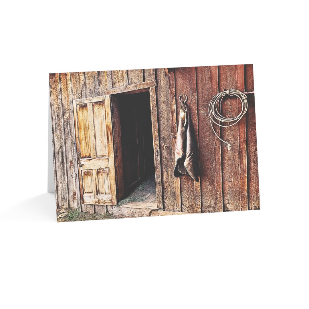 Country Greeting Cards Rustic Barn Note Card Thank You Card (1, 10, 30 ...