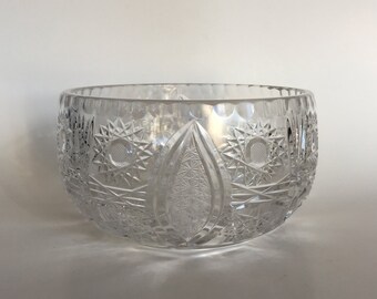 Cut crystal bowl | Etsy