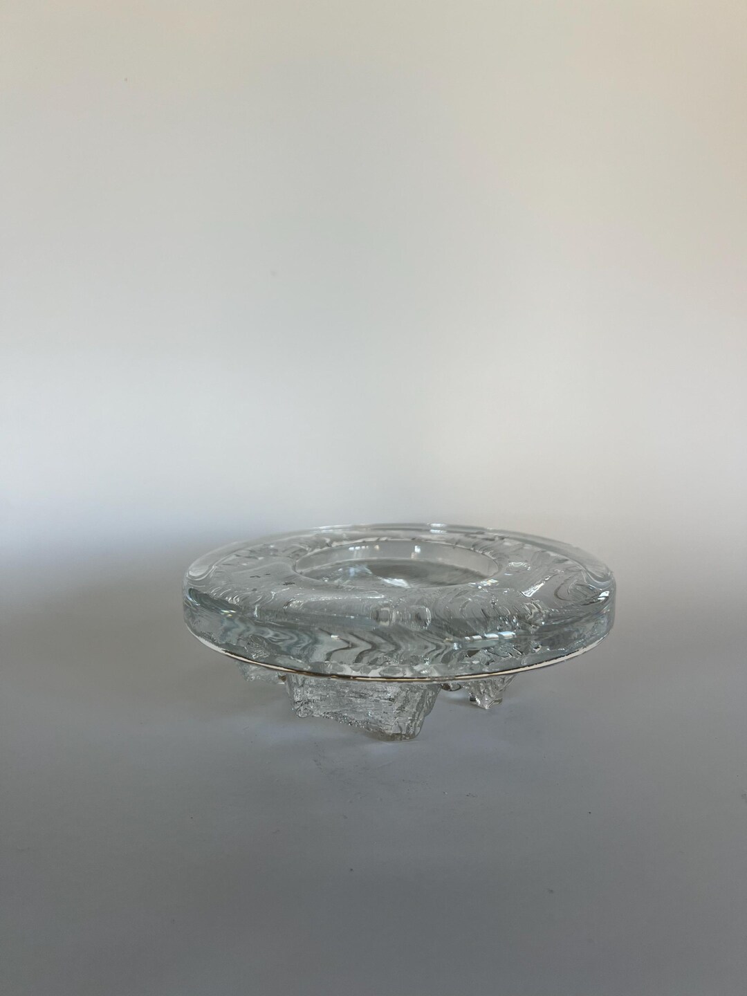 Vintage 60s Nybro Glasbruk ICEBERG Glass Ashtray - Etsy