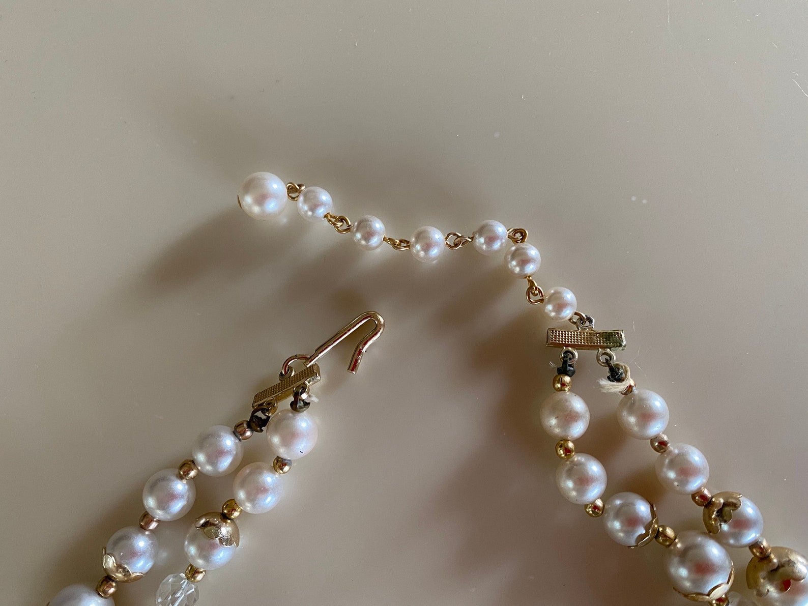 Vintage 50s Pearl Beaded Necklace - Etsy