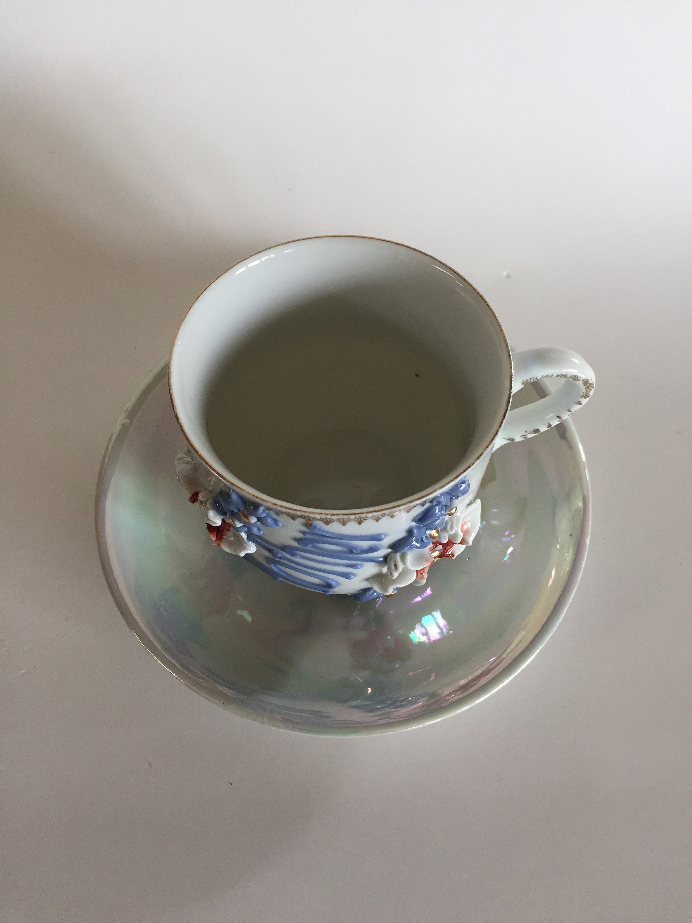 Vintage 1890s GERMAN Lusterware Cup and Saucer | Etsy