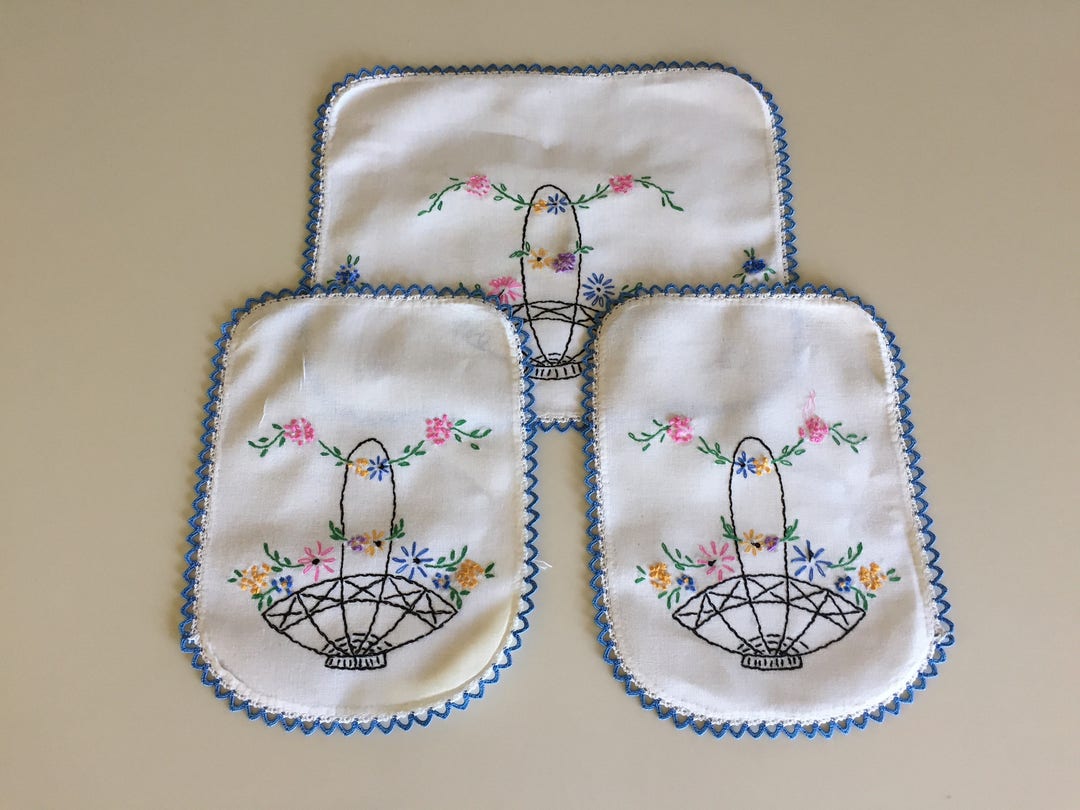 3 Pc. Vintage 30s Table Runner Set - Etsy