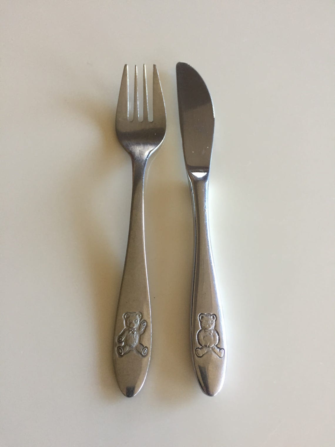 Vintage 60s German Bear Child's Utensil Set - Etsy