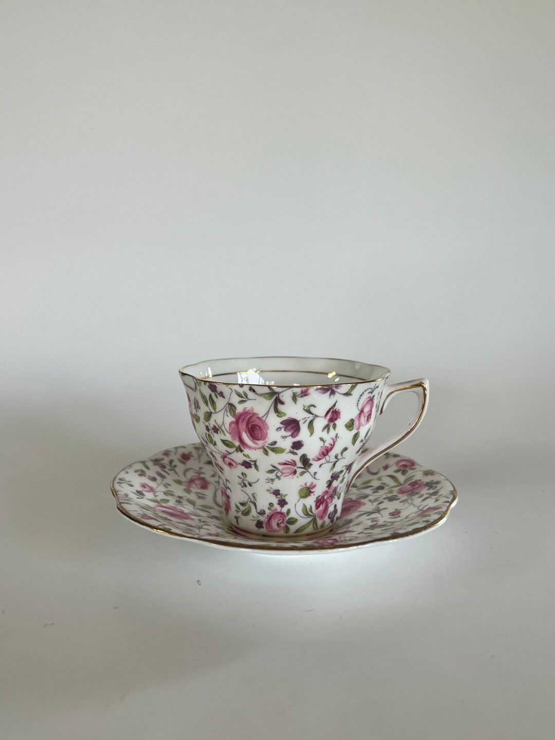 Vintage 50s ROSINA English Cup & Saucer Set - Etsy