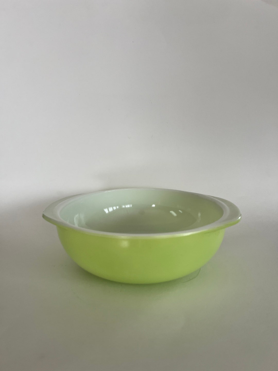 Vintage 50s PYREX Green Casserole Bowl - Etsy