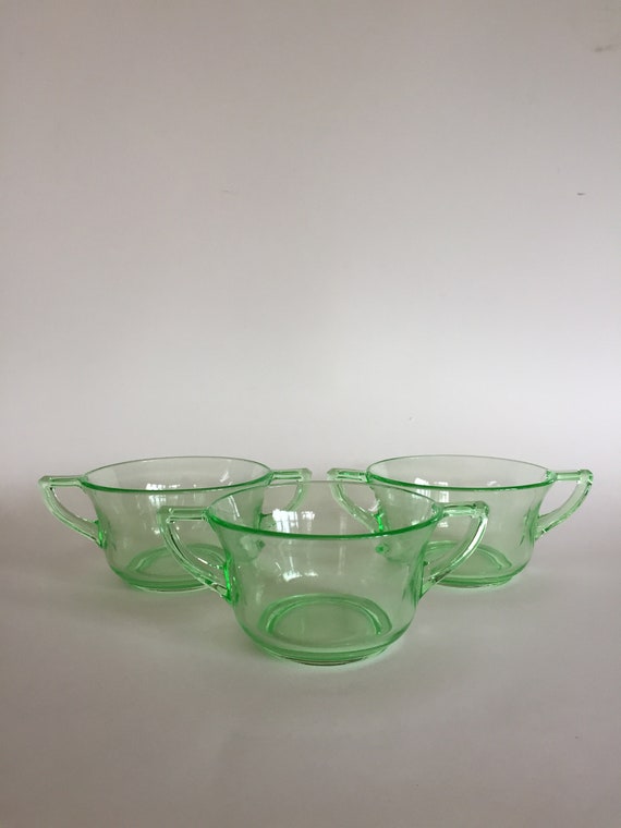 Three Vintage 20s CAMBRIDGE Glass Cups | Etsy