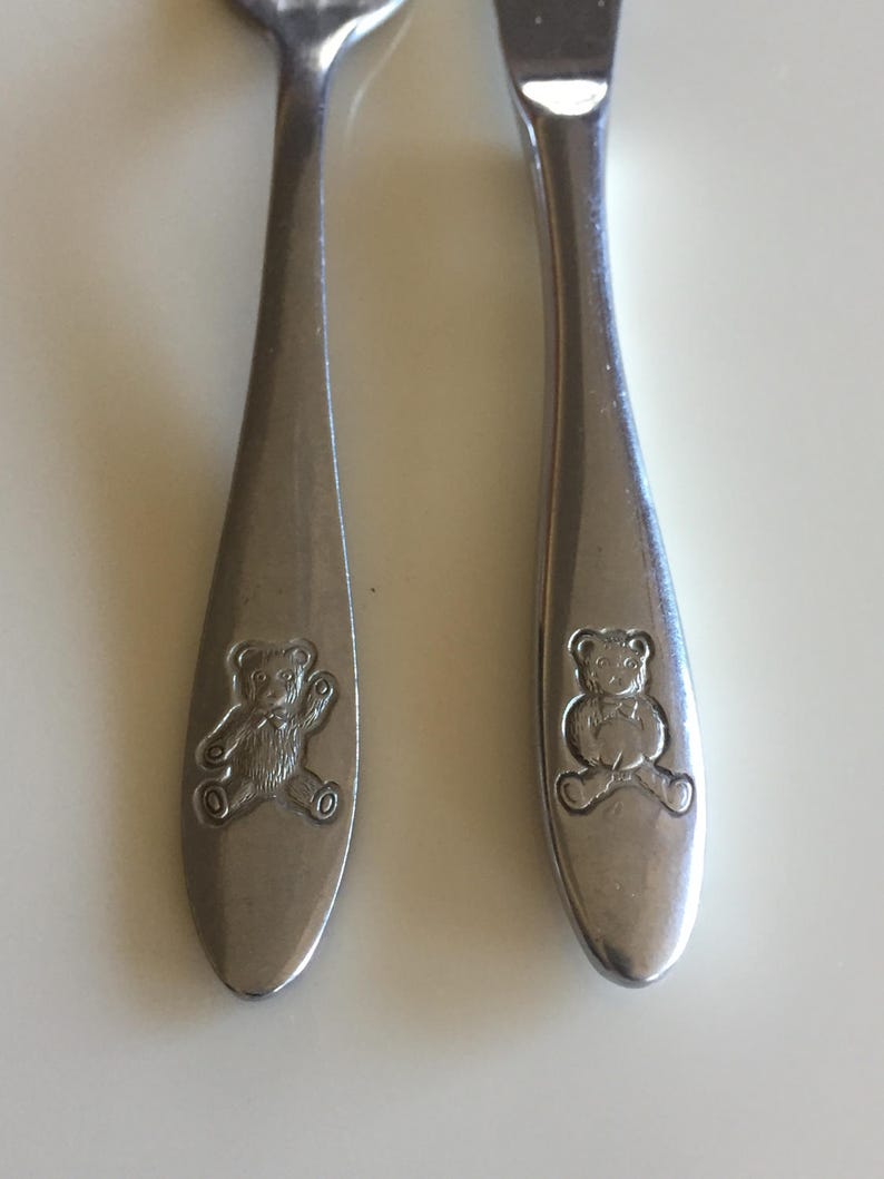 Vintage 60s German Bear Child's Utensil Set - Etsy
