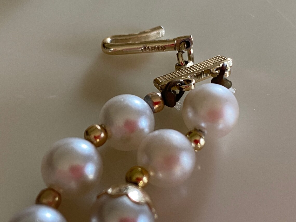 Vintage 50s Pearl Beaded Necklace - Etsy