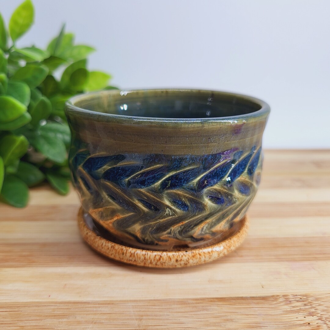 Mini Planter and Catch Plate Pottery Ceramic Clay - Etsy