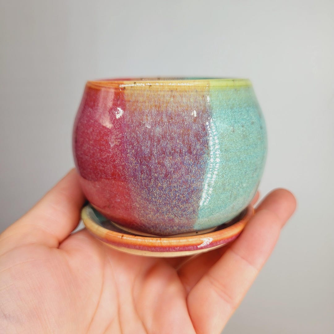 Mini Planter and Catch Plate Pottery Ceramic Clay - Etsy