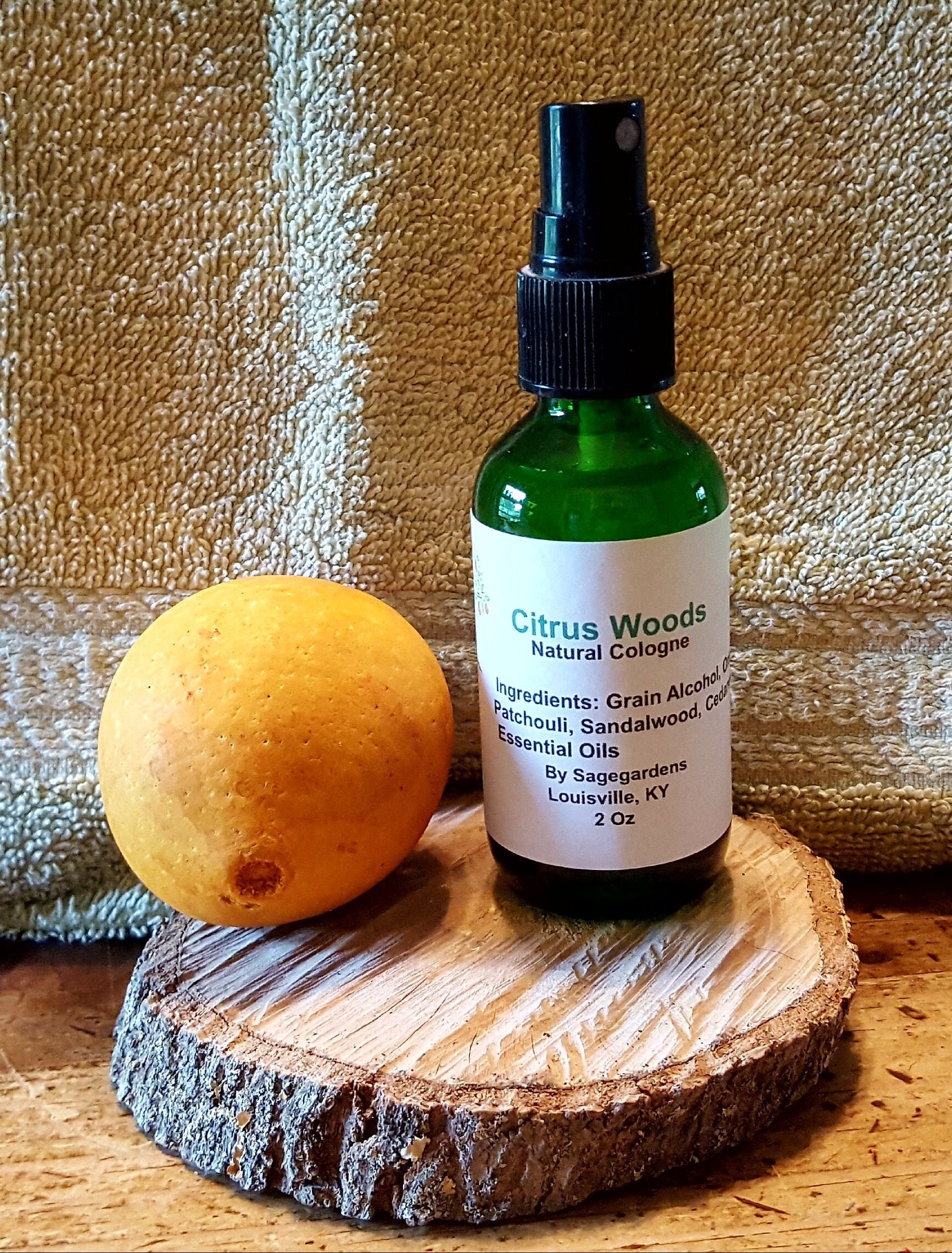 Citrus Woods Natural Cologne | Etsy