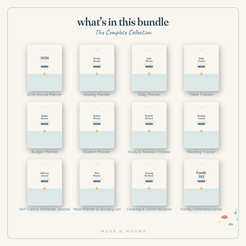 Tide and Sea Complete Planner Bundle | All 12 Goodnotes iPad ...