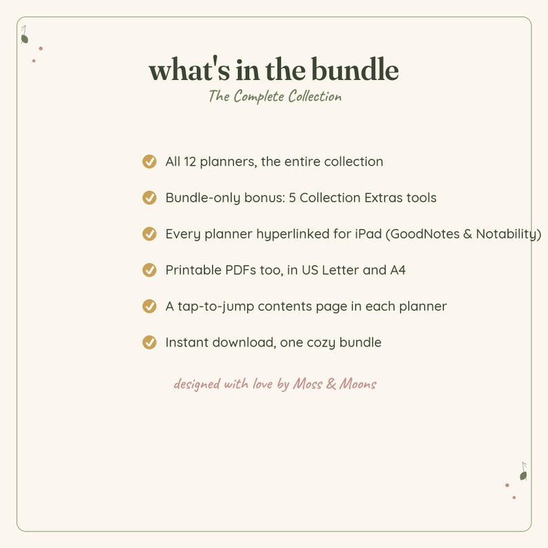 Fern and Folk Complete Planner Bundle | All 12 Goodnotes iPad ...