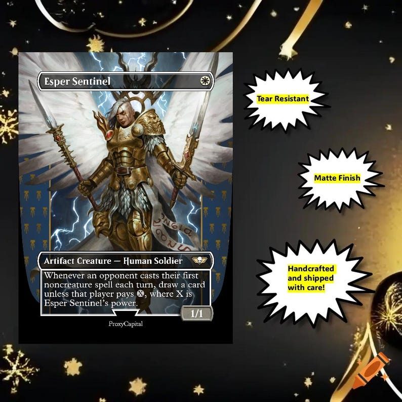 Mtg - Esper Sentinel - Custom Art Proxy - Commander Playtest Card - Etsy