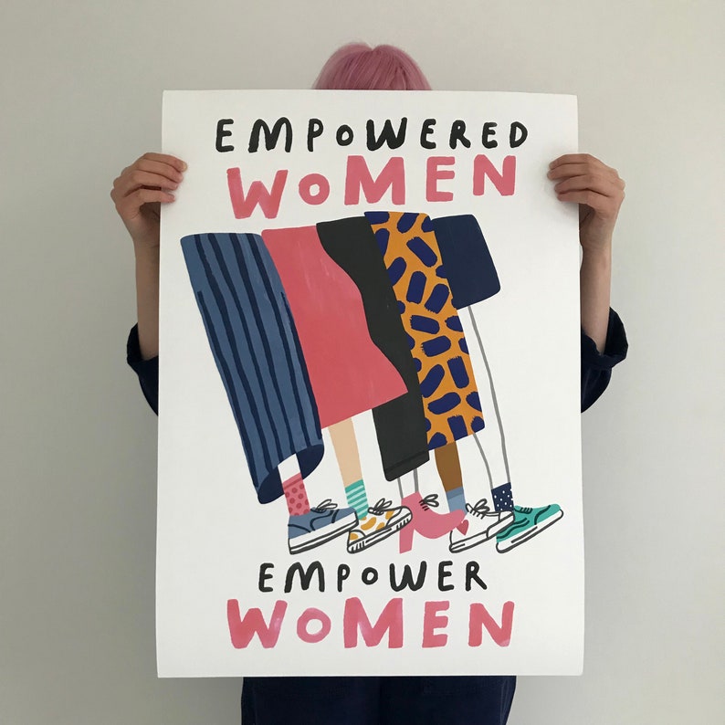 Empowered Woman Empower Woman Print Female Power Etsy