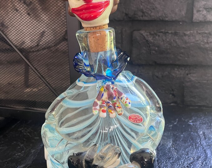 Rare Vintage Murano Glass Clown Decanter |venetian Type Glass - Etsy