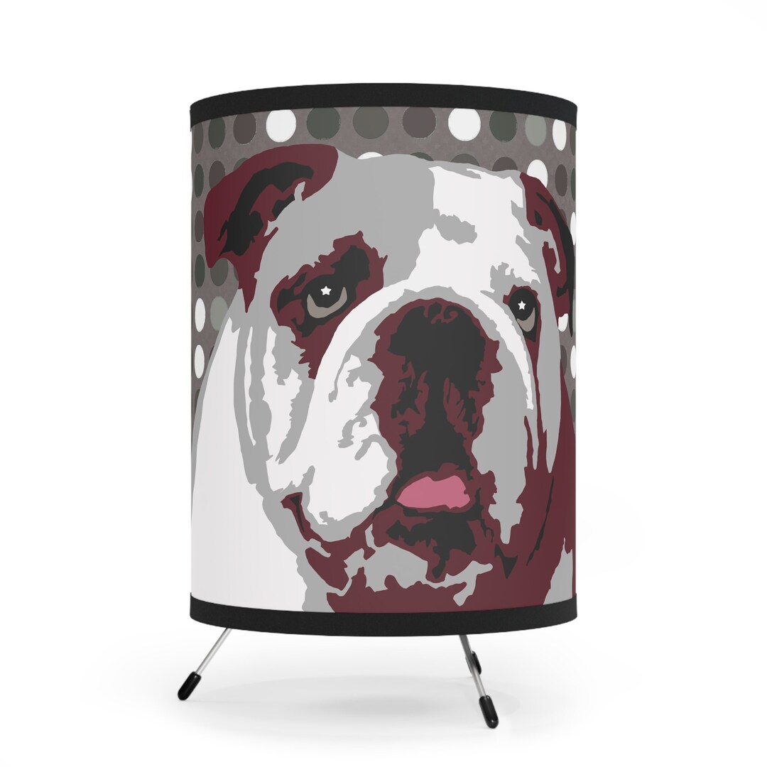 Tripod Bulldog Lamp With High-res Printed Shade, US\CA Plug, Perfect ...