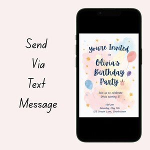 Kids Birthday Invitation Template | Editable Party Invite (digital ...