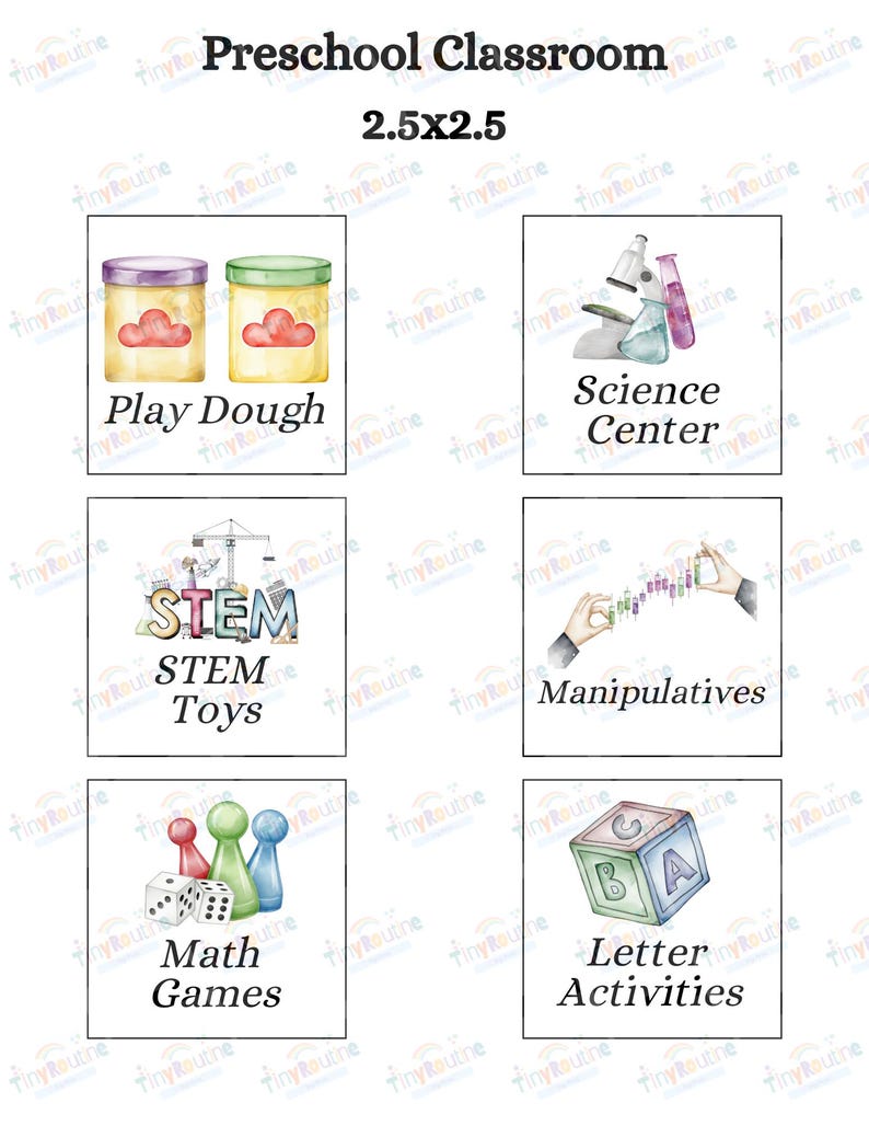 Preschool Toy Bin Labels Printable Classroom Organization Labels ...
