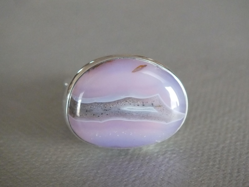 Tremendous Holley Holly Blue Agate Sterling Silver Ring Handmade ...