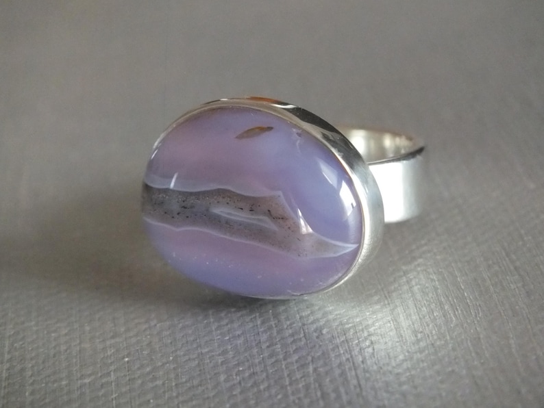 Tremendous Holley Holly Blue Agate Sterling Silver Ring Handmade ...