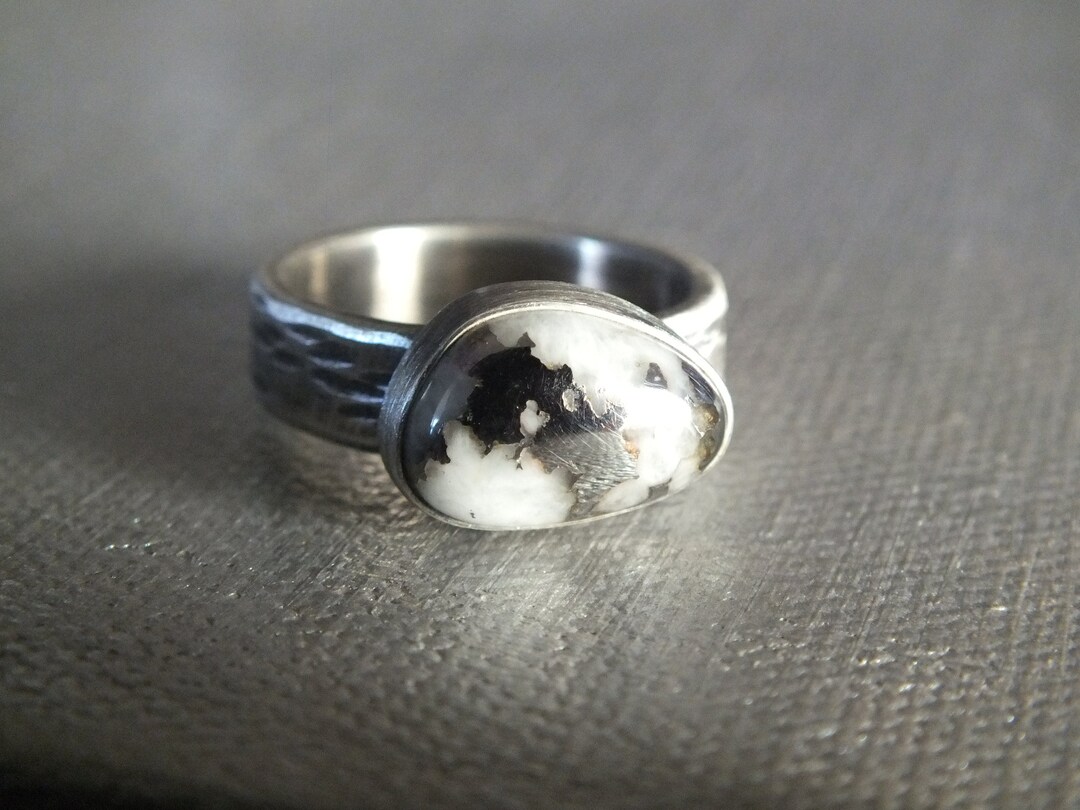 Mohawkite Sterling Silver Handmade Ring Metalsmith James Blanchard Size ...