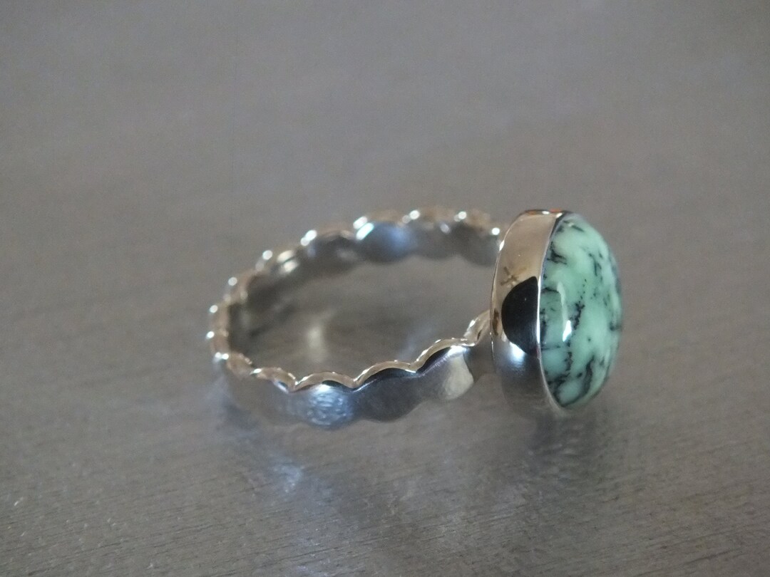 Poseidon Variscite Sterling Silver Handmade Ring Metalsmith James ...