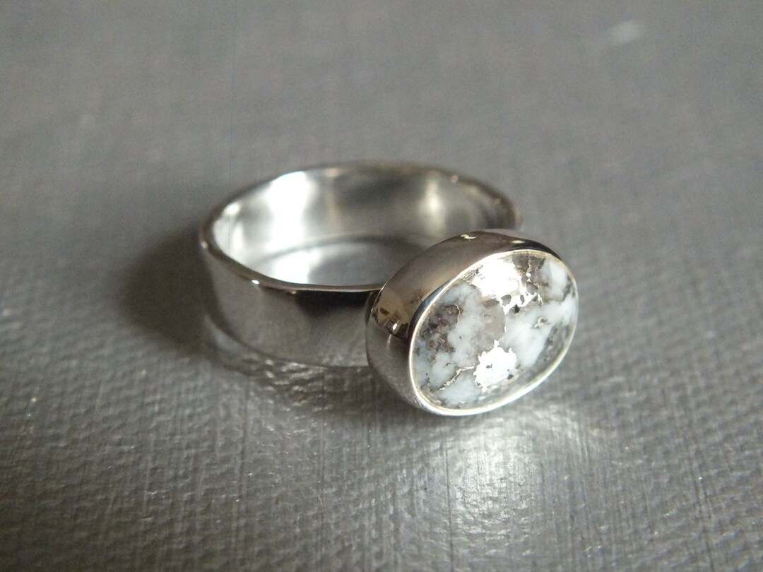 Mohawkite Sterling Silver Handmade Ring Metalsmith James Blanchard Size ...
