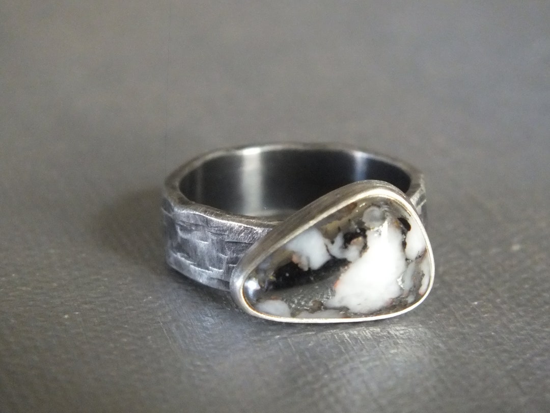 Mohawkite Sterling Silver Handmade Ring Metalsmith James Blanchard Size ...