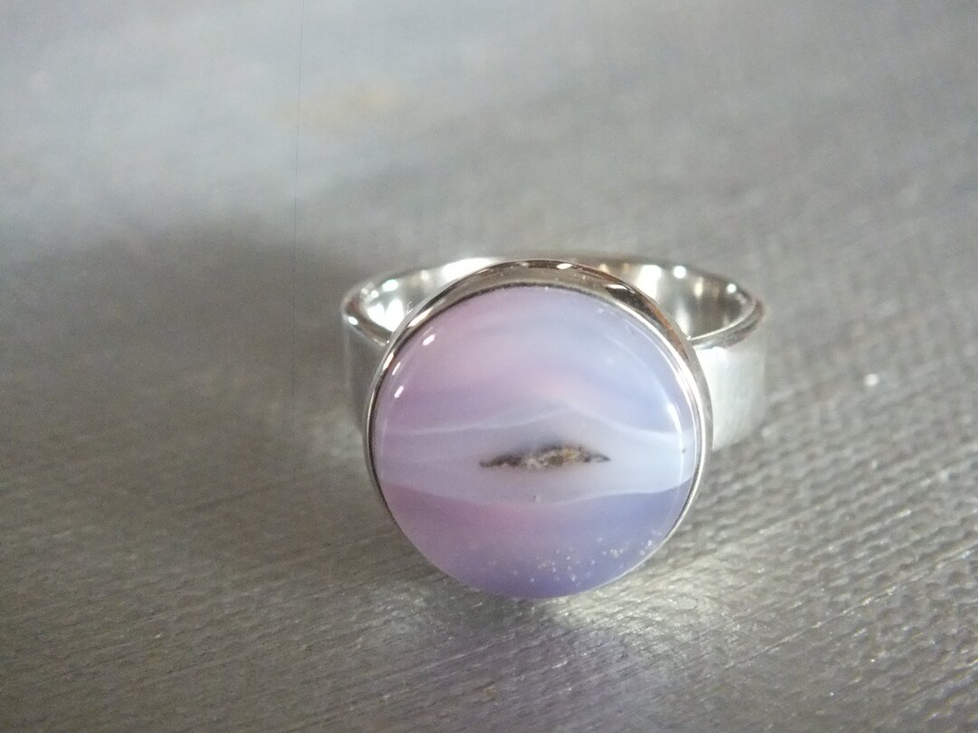 Holley Holly Blue Agate Sterling Silver Ring Handmade Metalsmith James ...