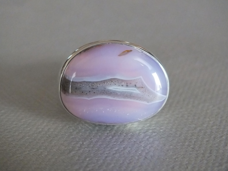 Tremendous Holley Holly Blue Agate Sterling Silver Ring Handmade ...