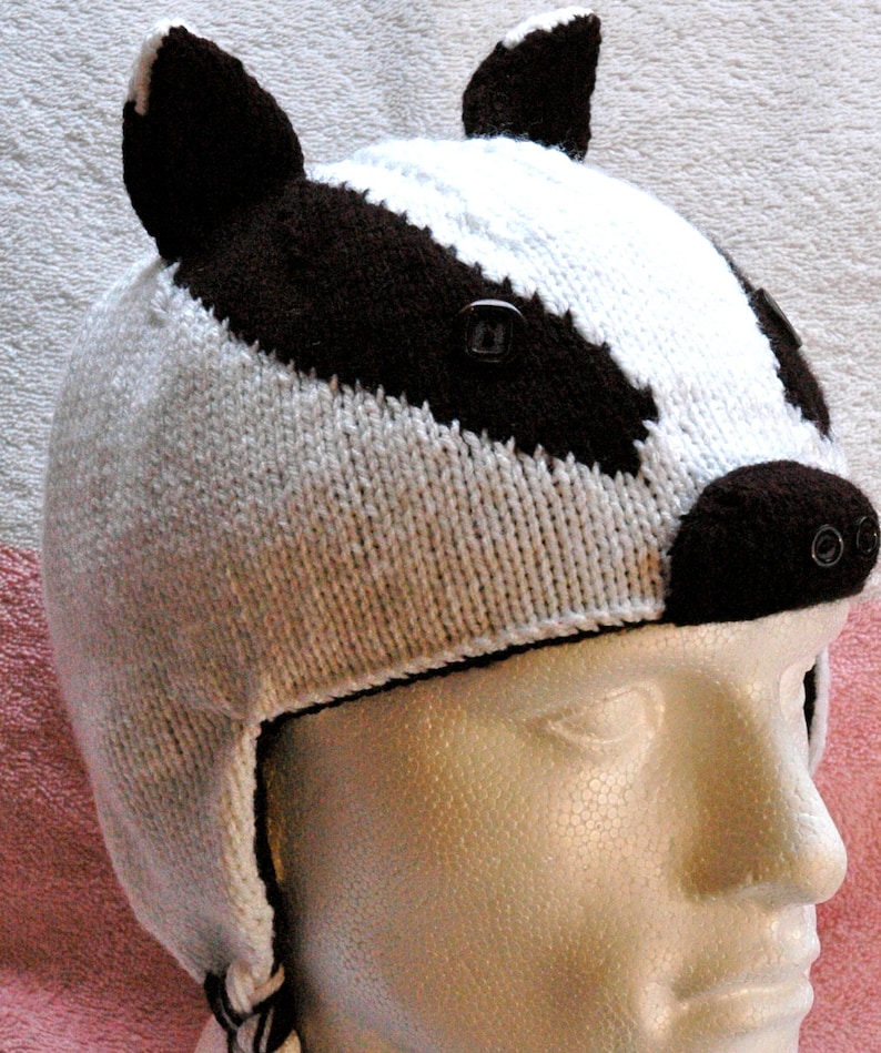 PDF Instant Digital Download Knitting Pattern - DK - Badger Hat Sizes ...