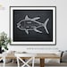Poster Wall Art Tuna Fish Butcher Shop Butcher Cuts Meat Cuts Large ...