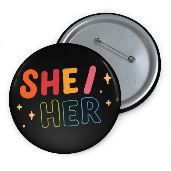 She Her Button - Etsy