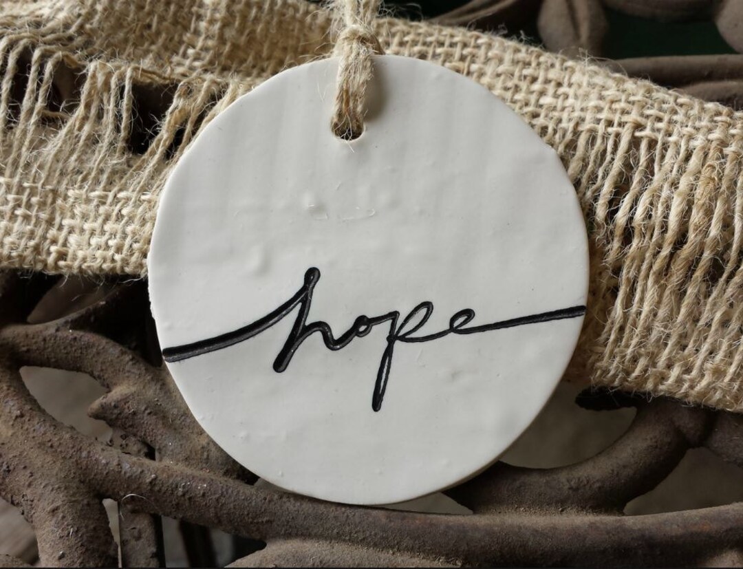 Clay Tag / Ornament Hope - Etsy