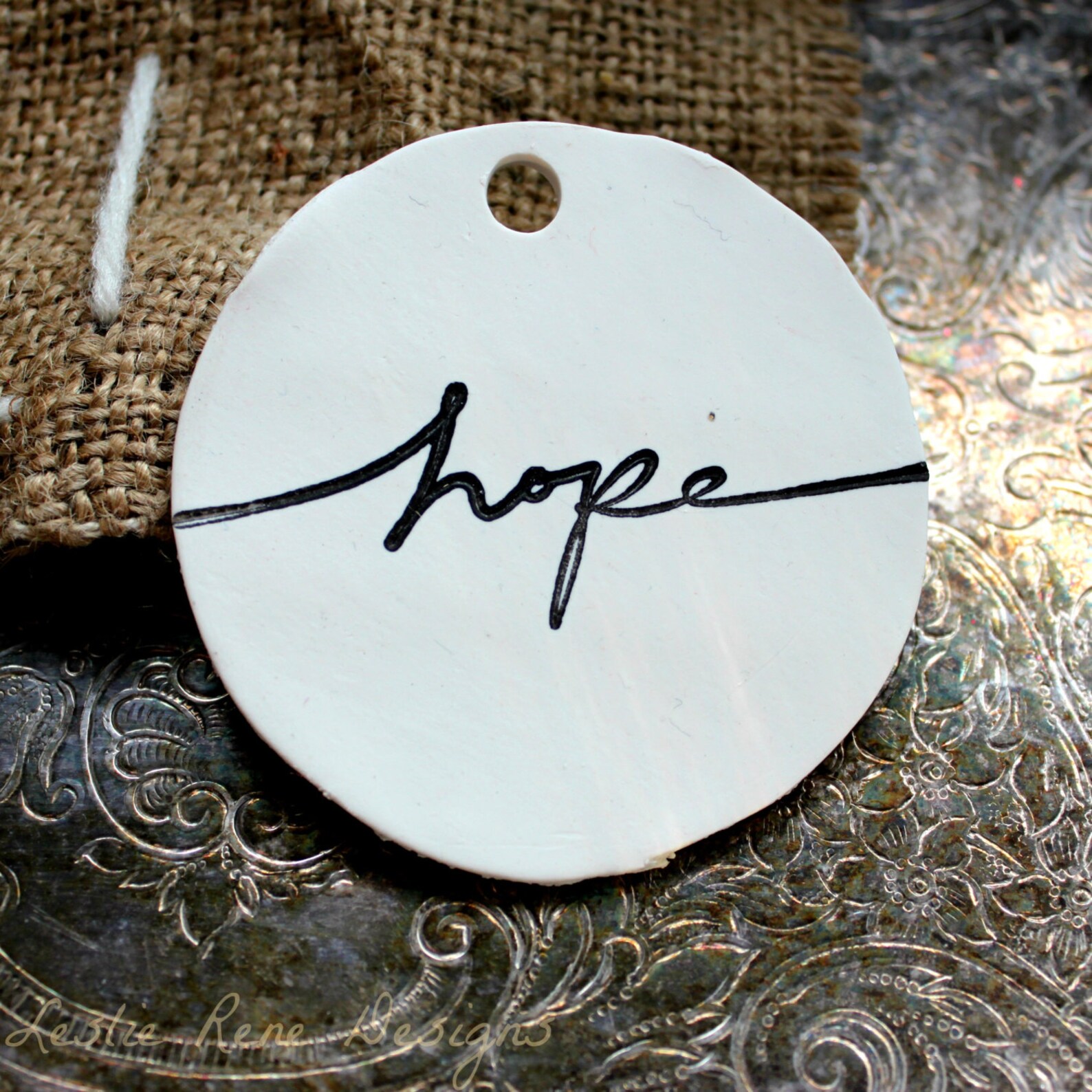 Clay Tag / Ornament Hope - Etsy