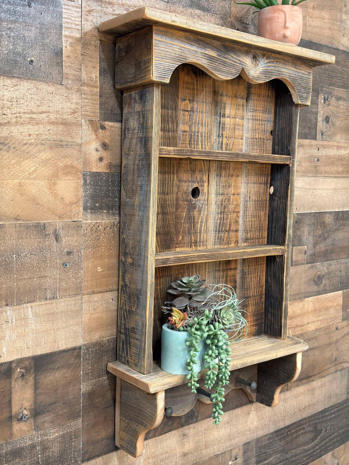Primitive Wall Shelf, Antique Wall Shelf, Barn Wood Shelf, Shaker Peg ...