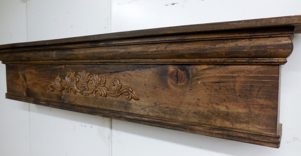 Large Mantel Shelf, Primitive Mantle Shelf,fireplace Mantel,shabby ...