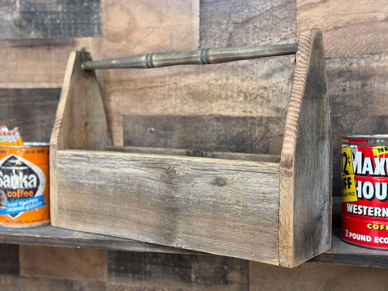 Barn Wood Tool Box, Primitive Tool Caddy, Tool Box, Antique Carpenter's ...