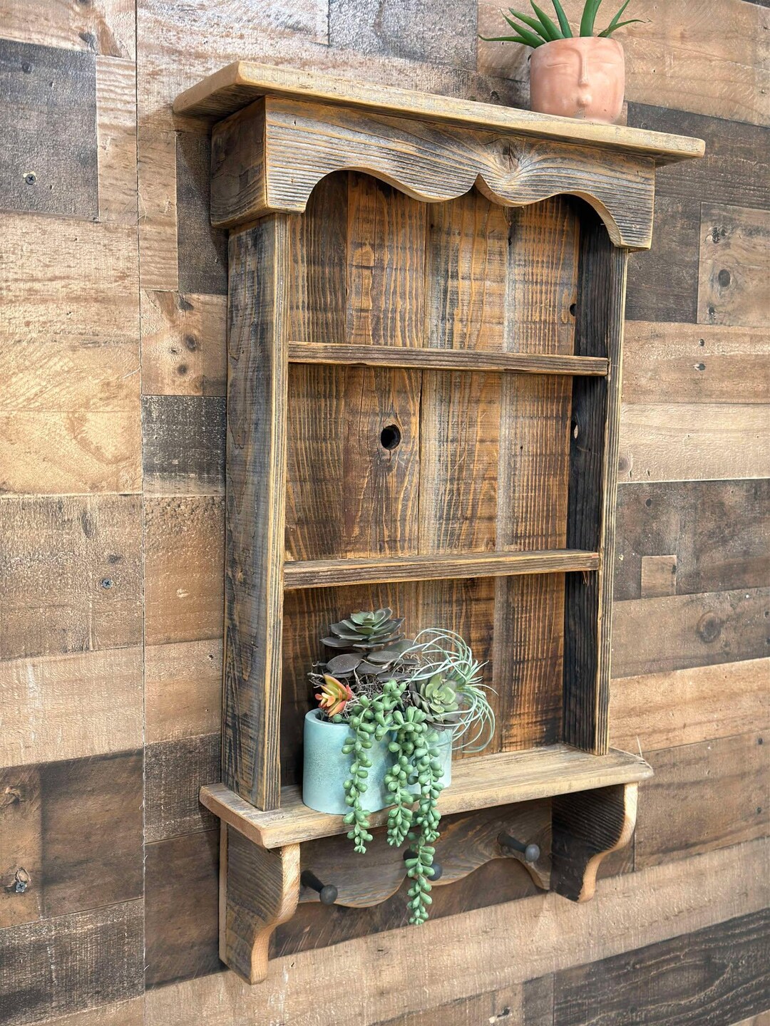 Primitive Wall Shelf, Antique Wall Shelf, Barn Wood Shelf, Shaker Peg ...