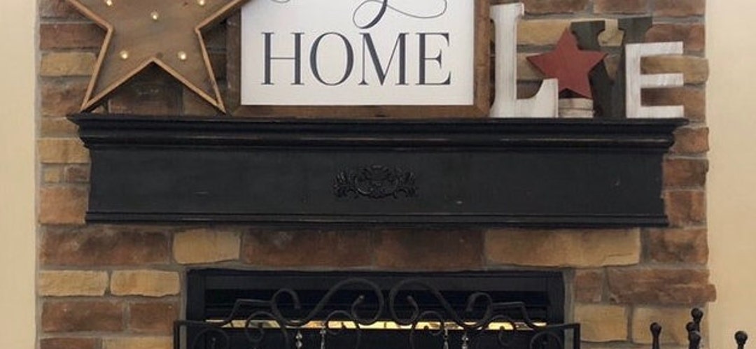 Large Mantel Shelf Primitive Mantle Shelfdistressed Mantle - Etsy