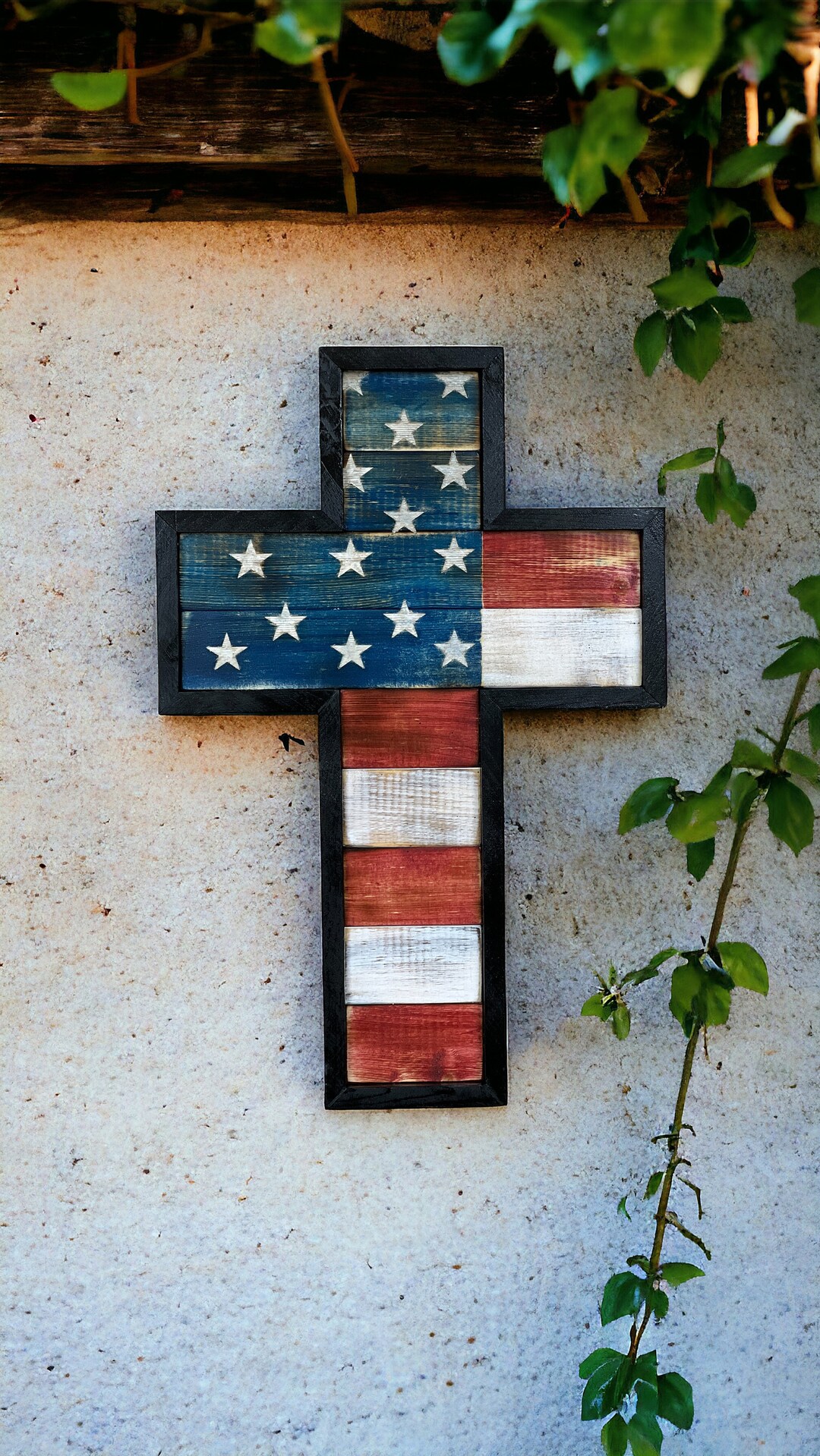 Patriotic Cross, Americana Cross, Barnwood Style Cross, Distressed Flag ...