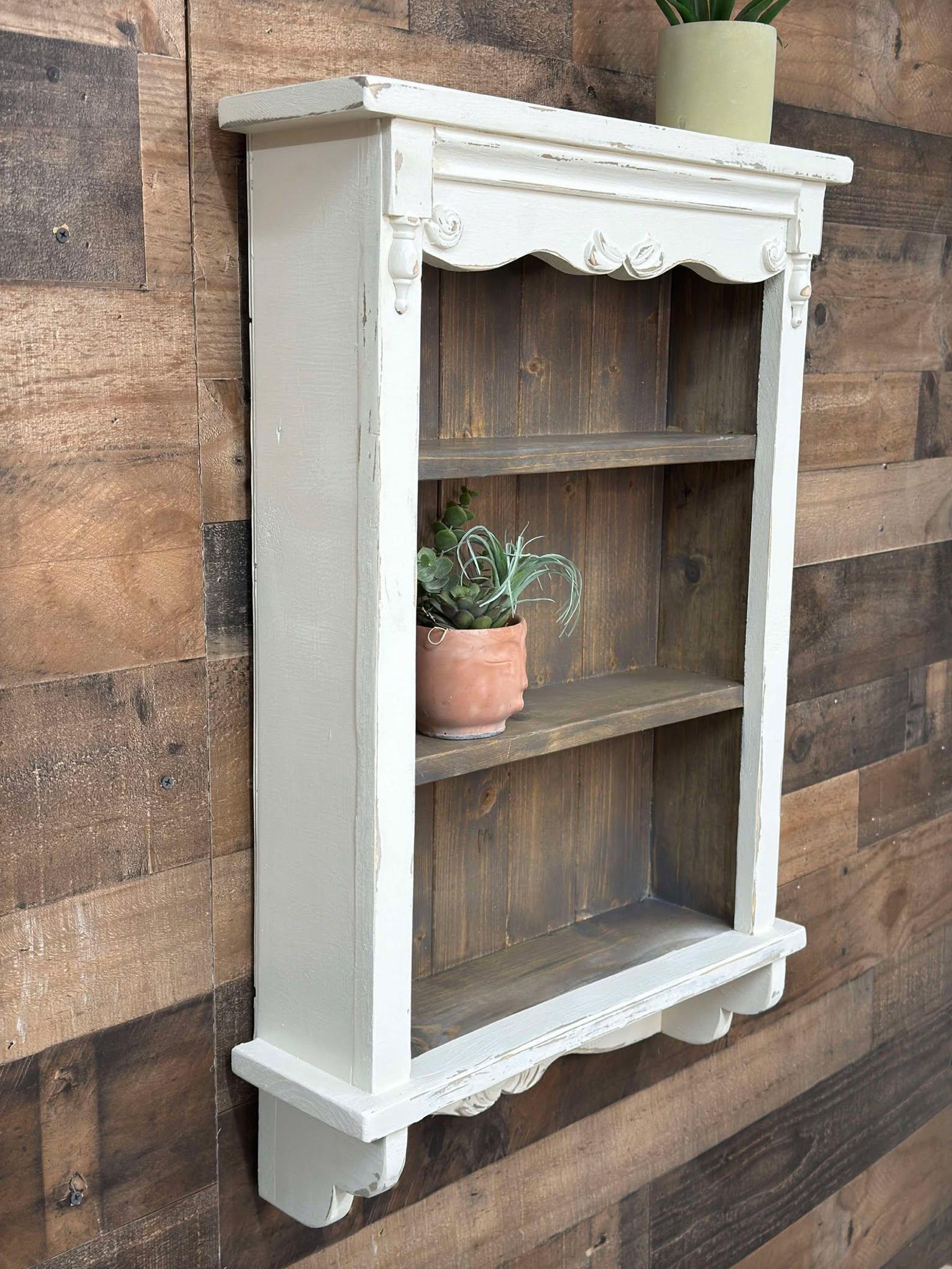 Cottage Chic Wall Shelf, Victorian Bookshelf, Hanging Book Shelf ...